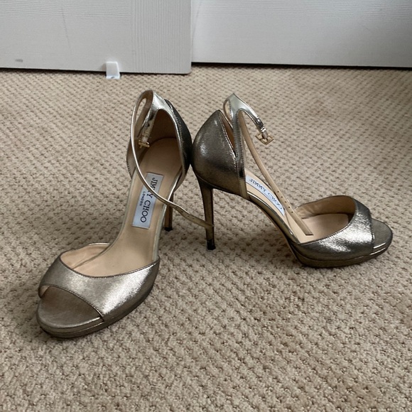 Jimmy Choo | Shoes | Jimmy Choo Gold Heels | Poshmark